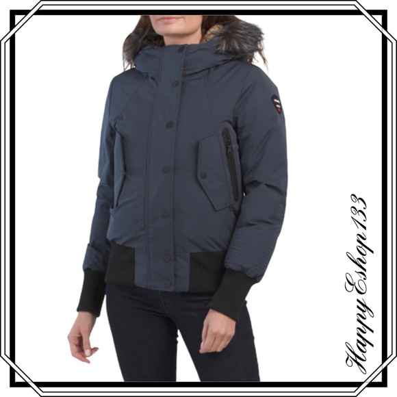 Pajar | Jackets & Coats | Pajar Womens Cordova Bomber Jacket Faux Fur Lined Hood Hypoallergenic ...